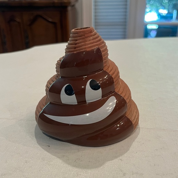 Accents | Chia Pet Brown Emoji Poop Vase Figurine Only Figure | Poshmark